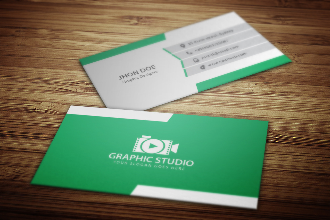 Business Card + Logo (Full Free) V.1, a Business Card Template by Pentaclay