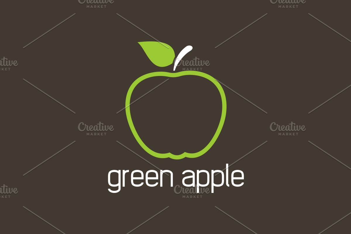 green apple, a Branding & Logo Template by Vector