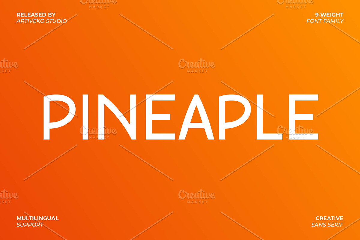 Pineaple Creative Sans Font | Creative Market