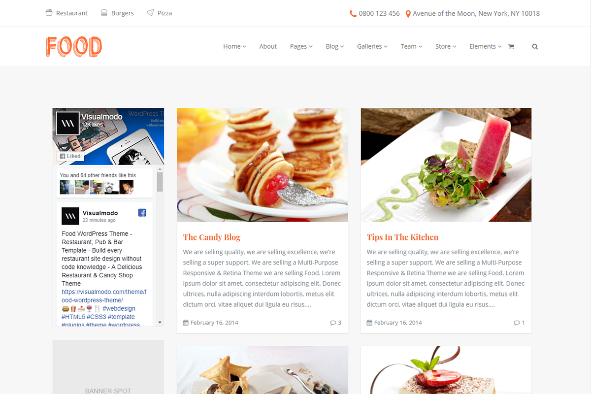 Food Restaurant & Bar WordPress Theme