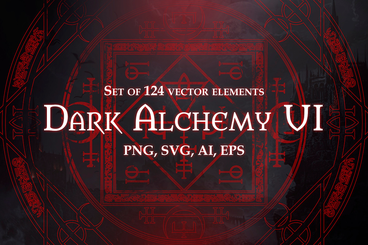Dark Alchemy UI Set, an Object Illustration by Olga Ryzychenko