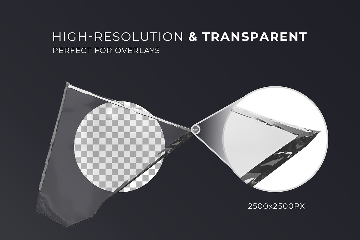 Realistic Glass Shard Overlays, an Object Graphic by DesignerCandies