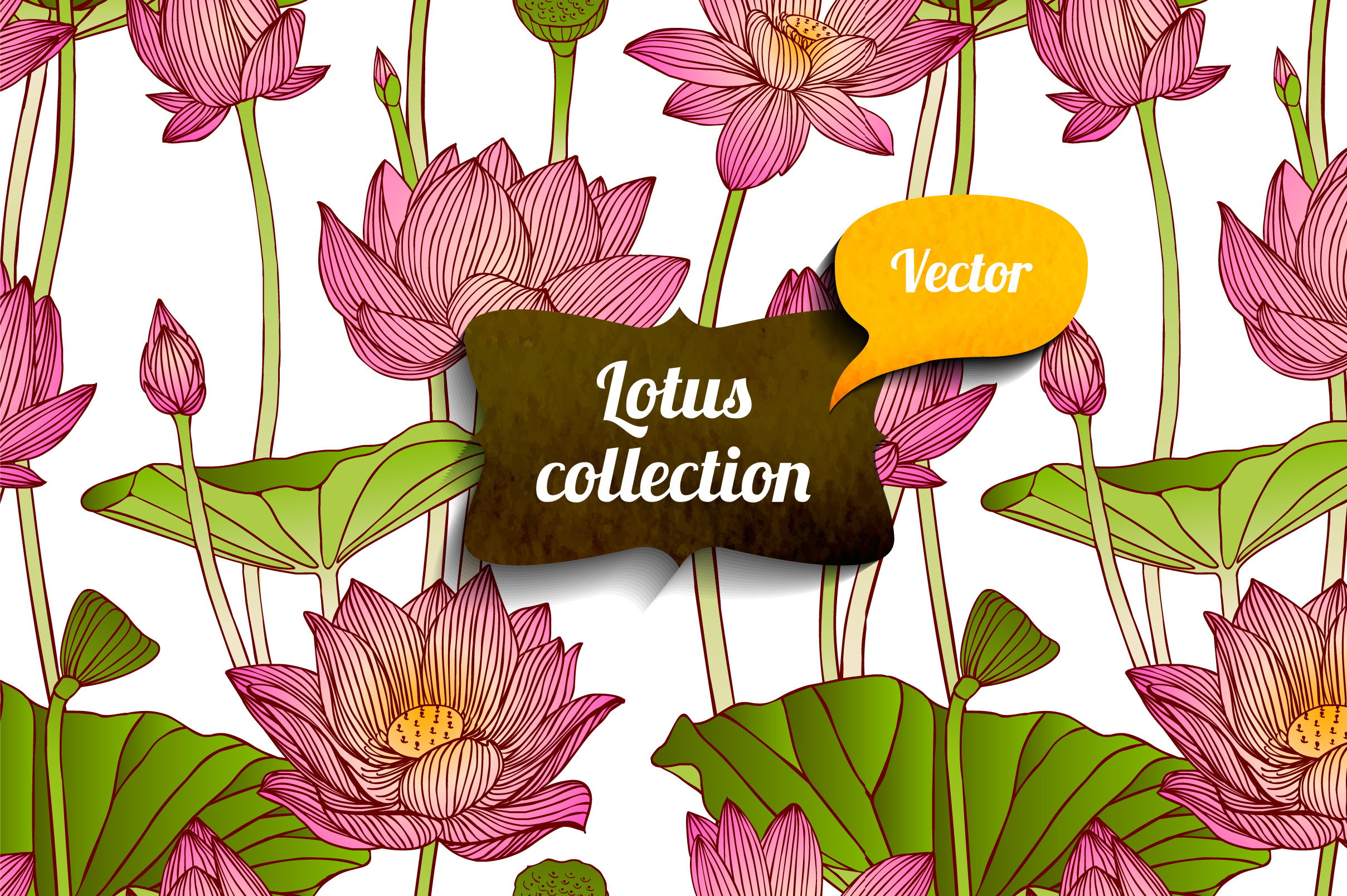 Lotus vector collection, an Object Graphic by Crazy nook