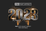 2023 Text Effect Gold Style, a Layer Style Add-On by Mockmenot