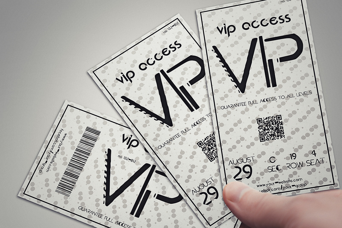 Elegant simple VIP PASS card, a Card Template by Tzochko