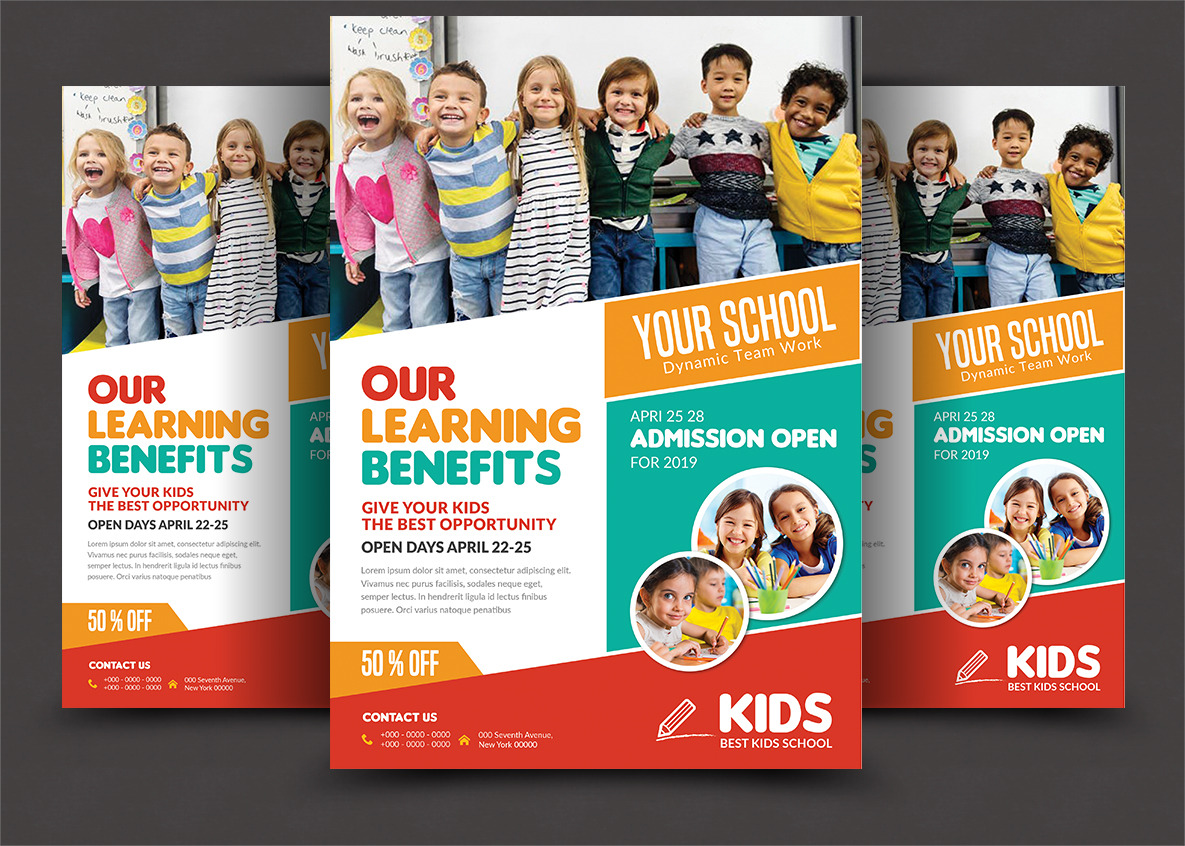 School Flyer, a Flyer Template by AfzaalGraphics