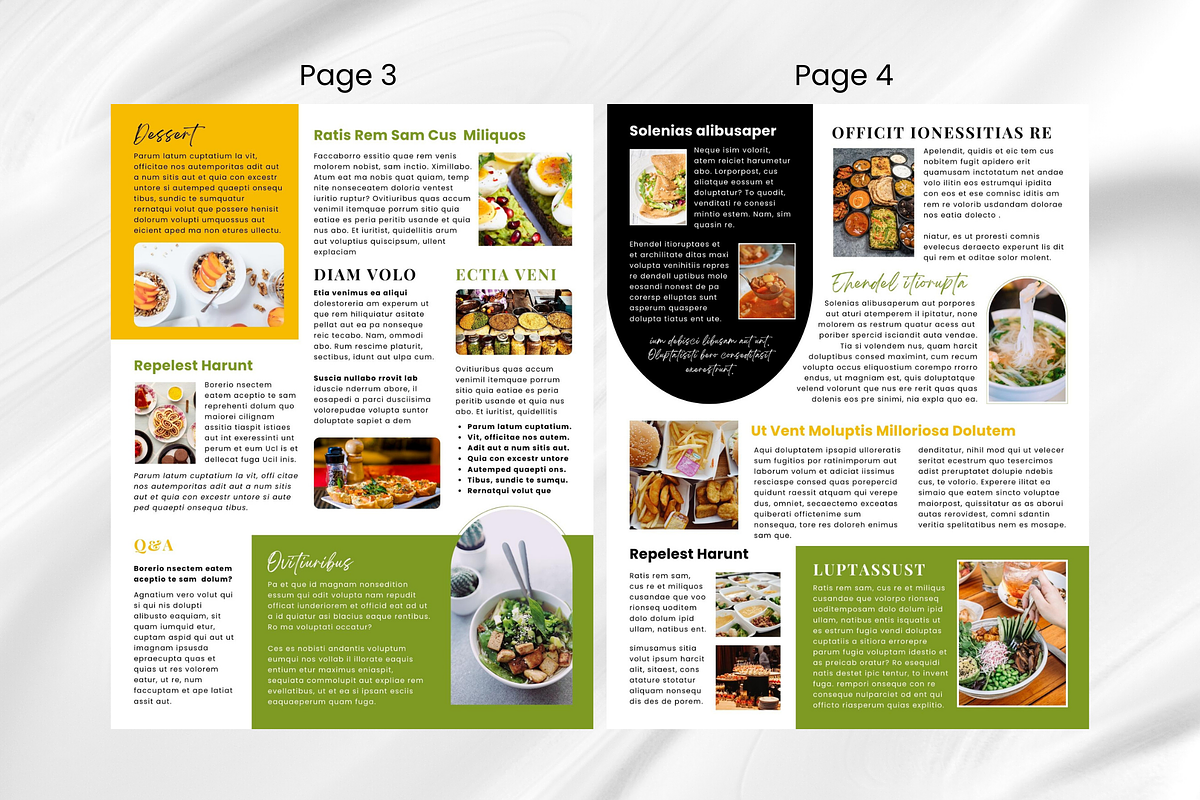 Canva Restaurant Newsletter Template | Creative Market