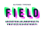 Glitched display alphabet, an Illustration by Revelstockart