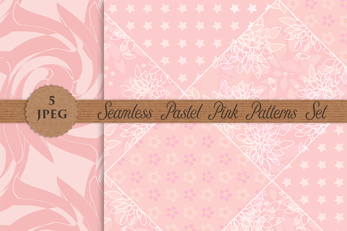 PINK PASTEL color abstract patterns, a Pattern Graphic by Futurel