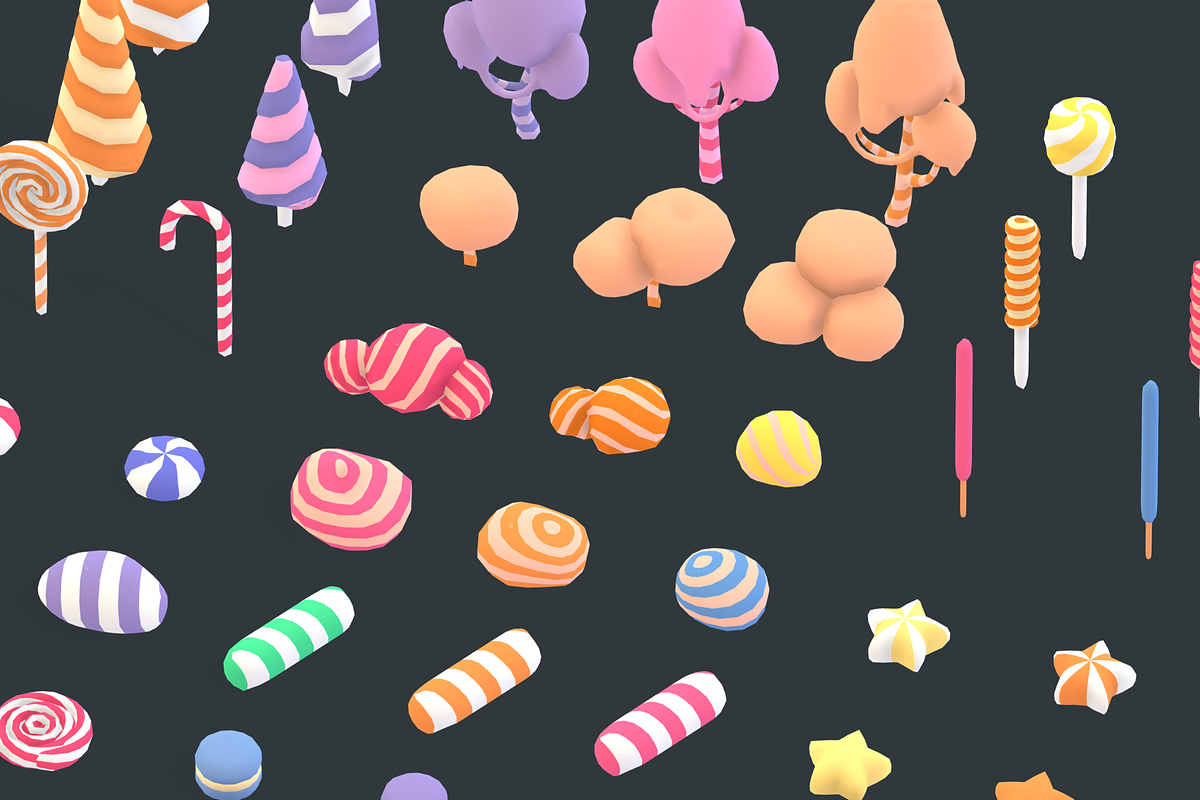 Candy Land - Animation Asset, an Environmental 3D Model by Polydactyl