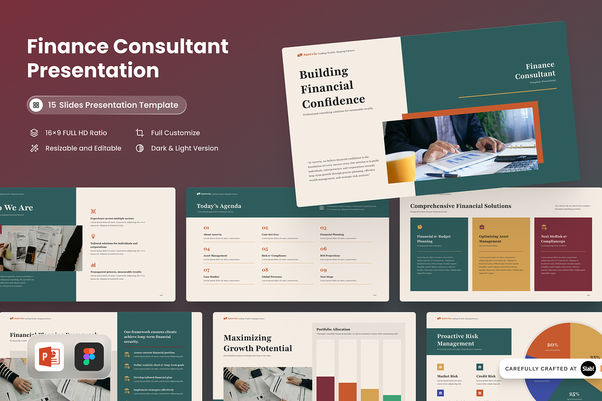 Finance Consultant PowerPoint, a Presentation Template by SLAB! Design