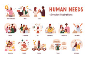 Basic human needs concept set, an Education Illustration by Good Studio