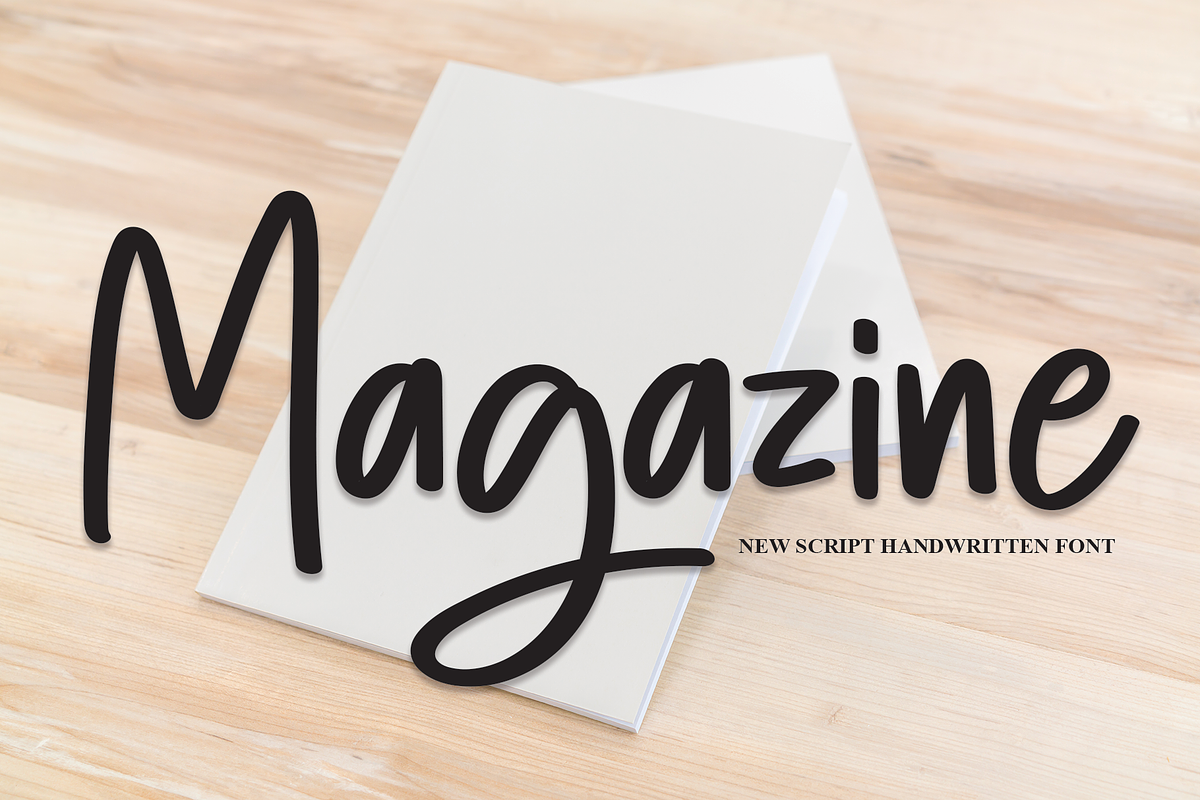 Magazine | Script Font, a Script Font by Scratchones | Creative Market