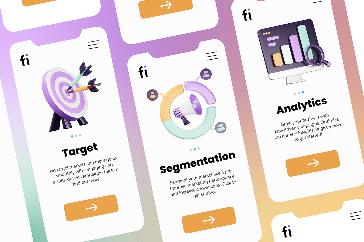 3D Marketing Icons, a 3D by Flat Icons