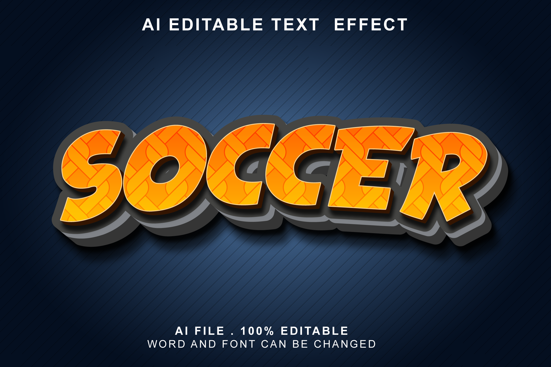 Soccer 3d Text Effect