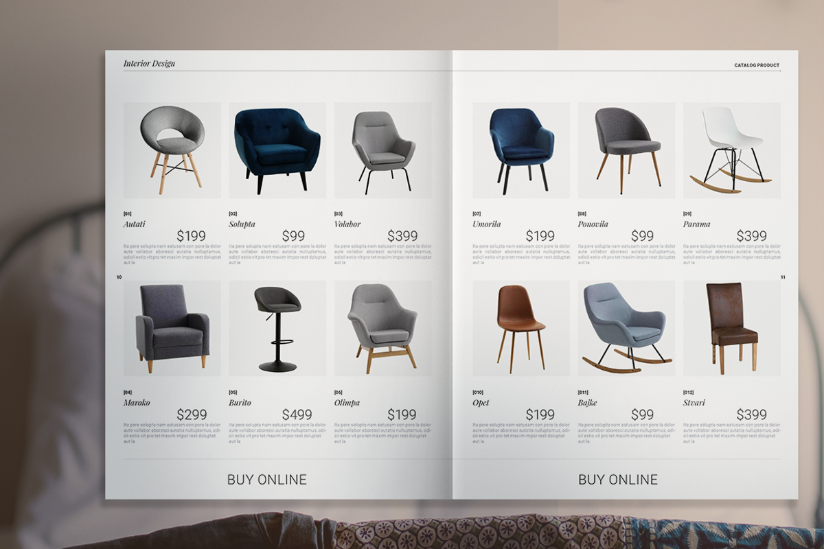 Interior Design Product Catalog, a Brochure Template by Boris Cupac
