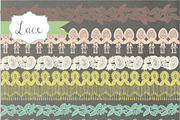 Vintage Lace Borders Clipart, a Brush Add-On by Verdigris Studios