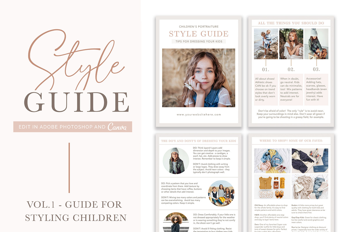 Photography Style Guide Template, a Flyer Template by Sweet Little Muse