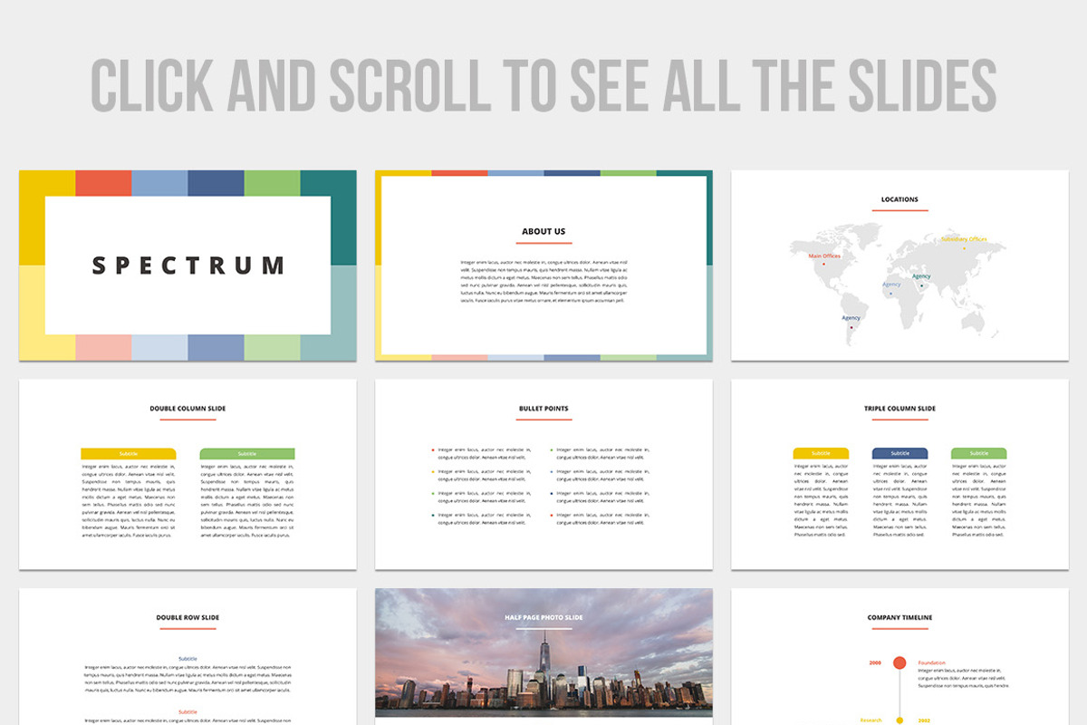 Spectrum Presentation Template, a Presentation Template by SlideStation