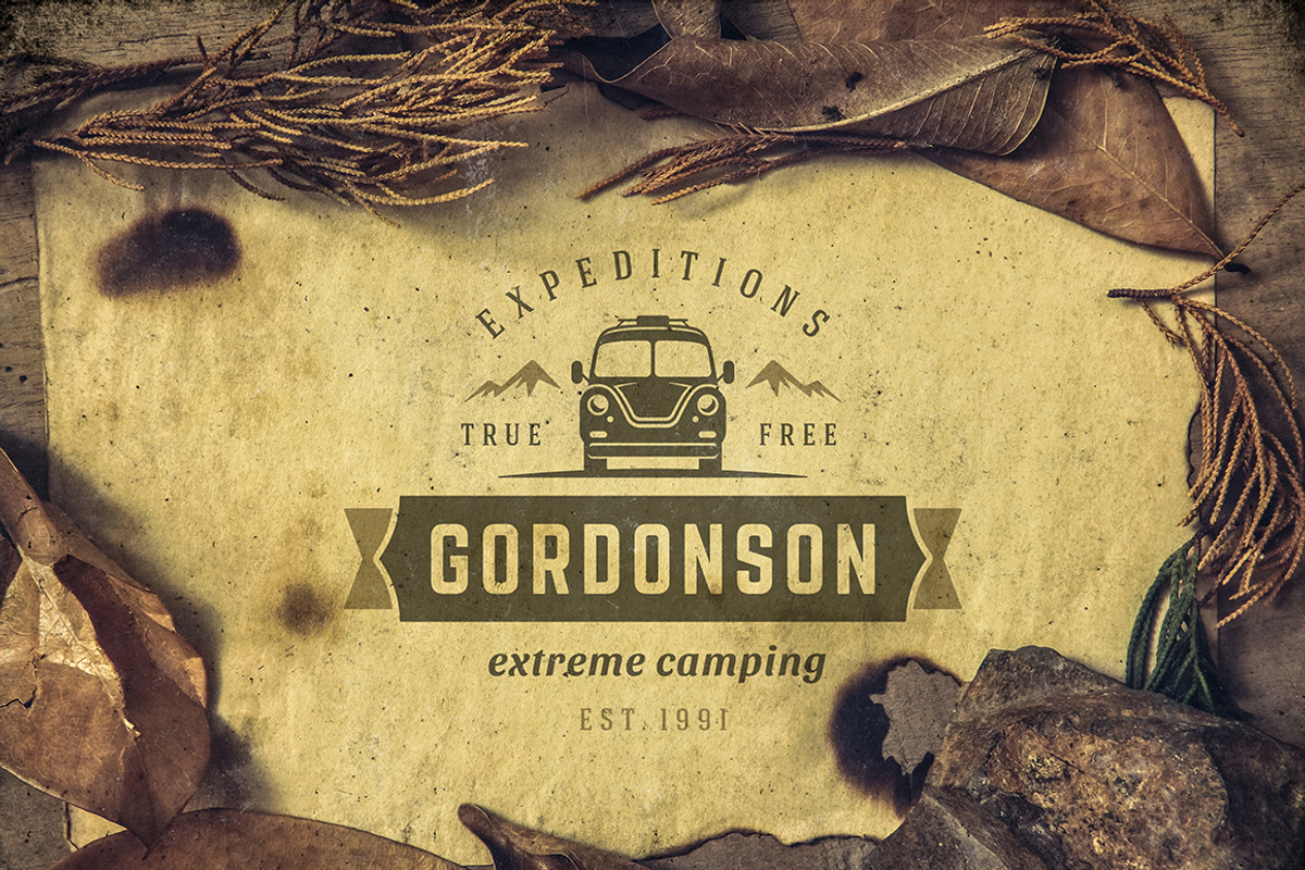 50 Outdoor logos and badges, a Branding & Logo Template by Vasya Kobelev