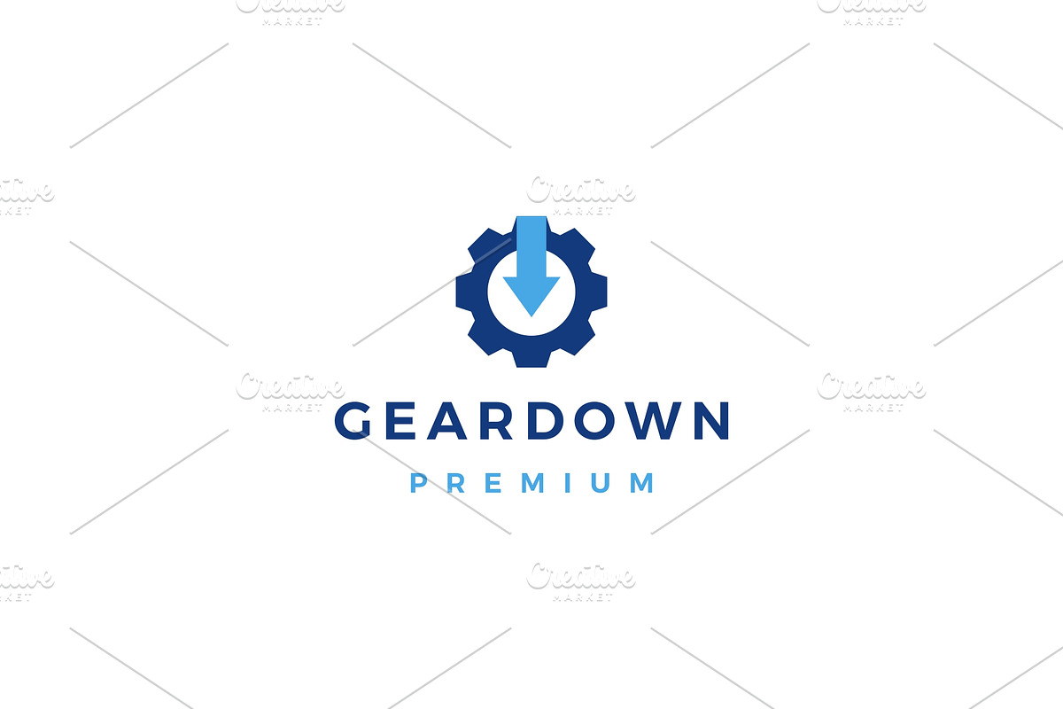 gear down arrow logo vector icon, a Branding & Logo Template by VSTRD ...
