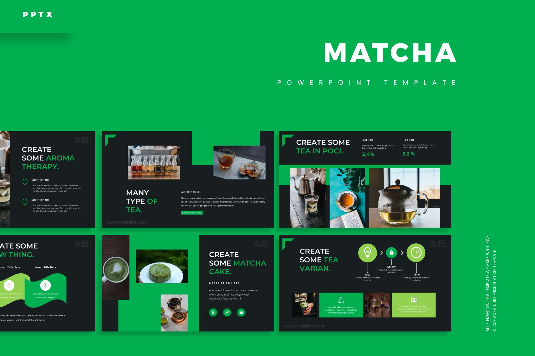 Matcha - Powerpoint Template, a Presentation Template by AQR Studio