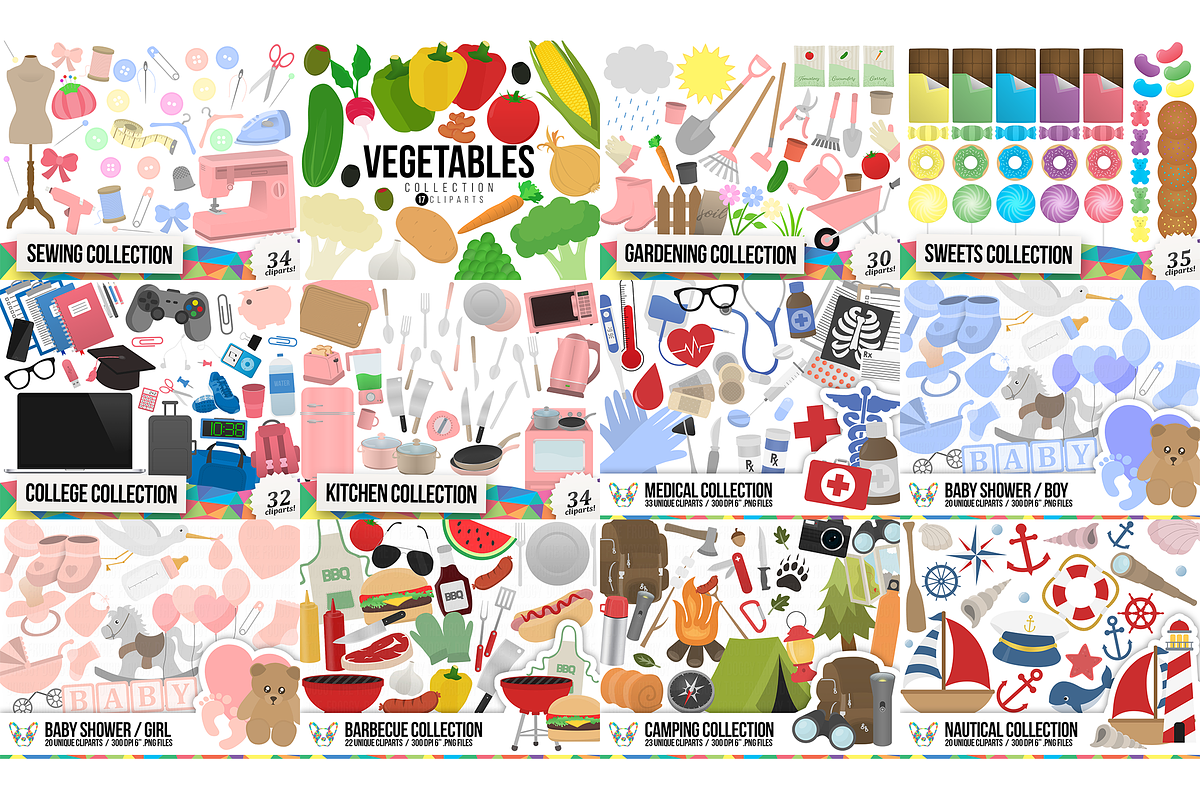 Ultimate Clipart Bundle 988 in 1, a Food Illustration by TheFroggyDoggy