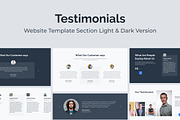 Web Testimonial Section Template, a Landing Page Template by Kreativ Space