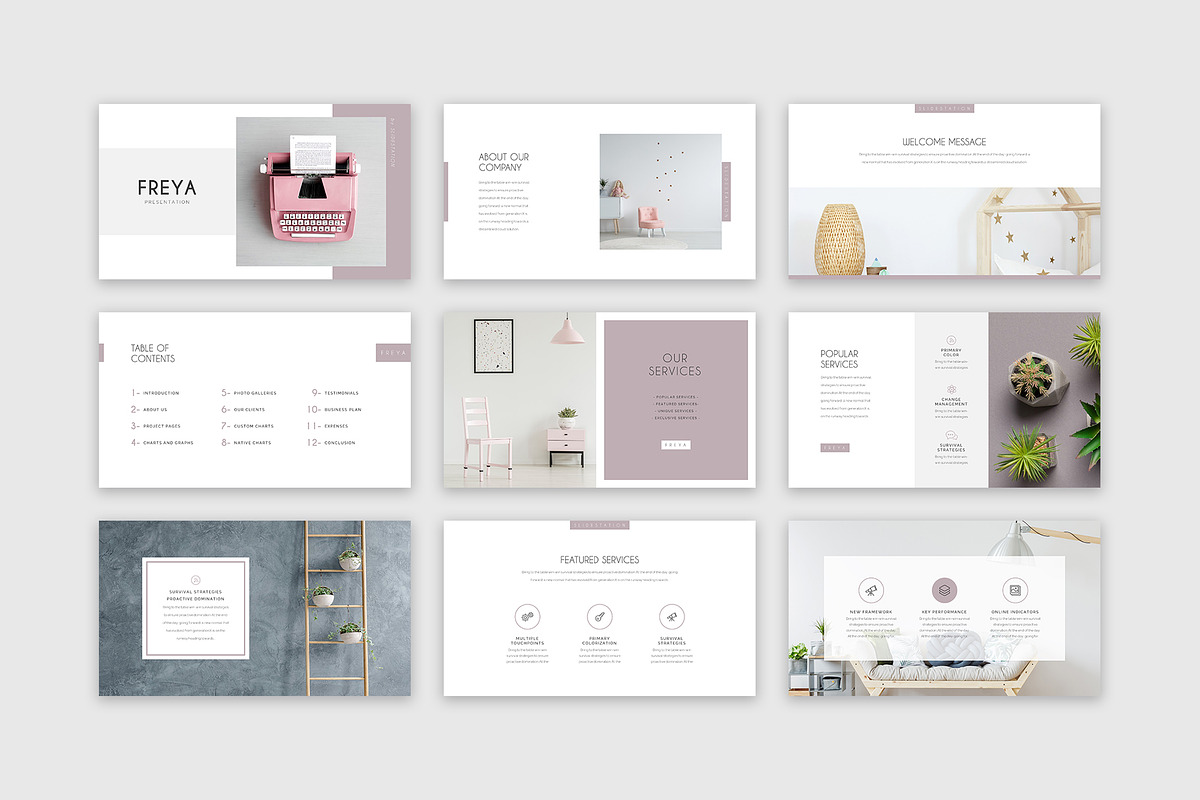 Freya PowerPoint Presentation, a Presentation Template by SlideStation