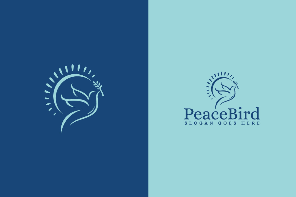 Peace Bird Logo, a Branding & Logo Template by emotions76