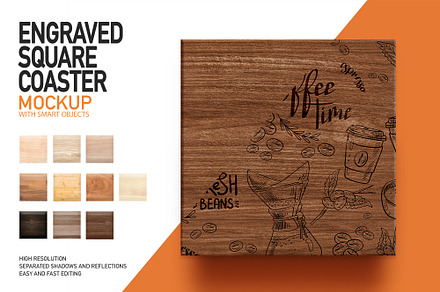 Laser Engraved Wood Logo Mockup | Product Mockups ~ Creative Market