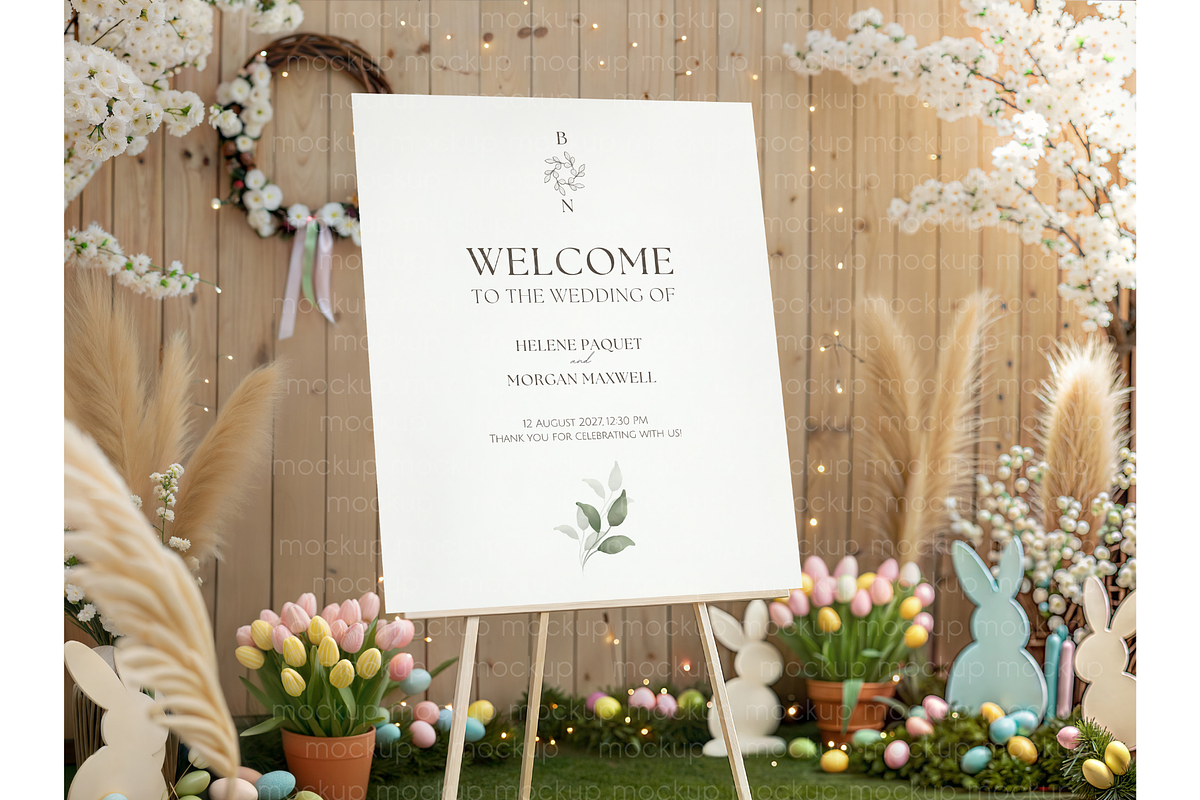 Rustic Easter Spring 16x20 Mockup, a Product Mockup by MockupWizard
