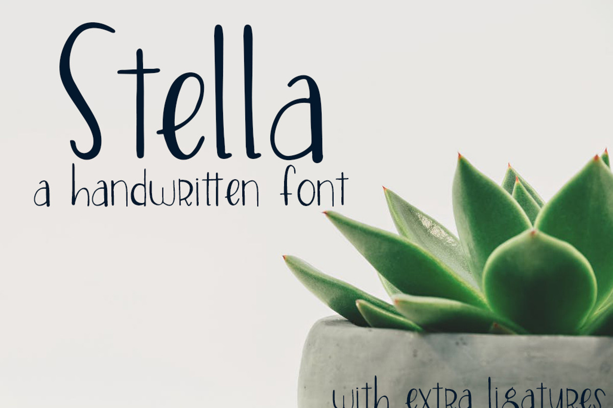 Stella Font, a Handwritten Font by Groovy Fonts by Mindy