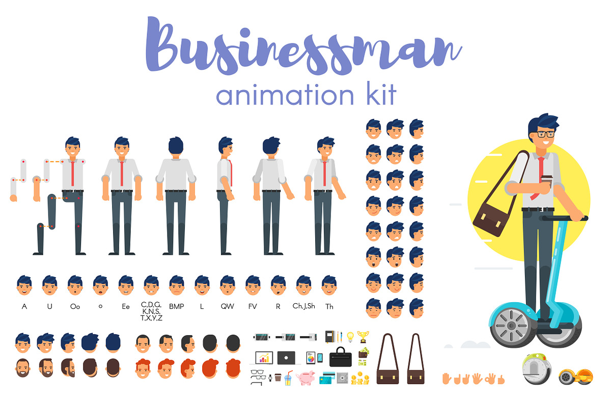 Businessman animation kit, a Decorative Illustration by Cartoon time!