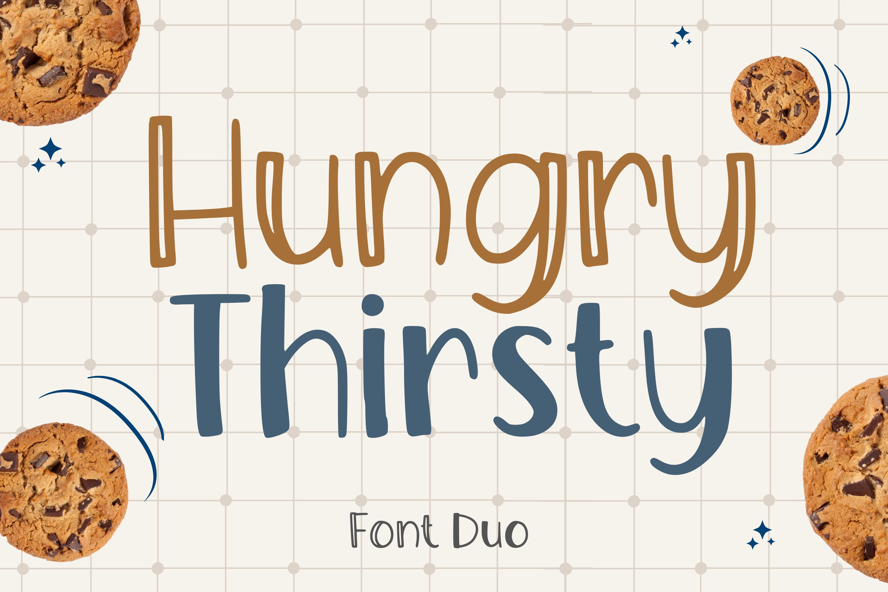 Hungry Thirsty Font Duo, a Script Font by Aisyah