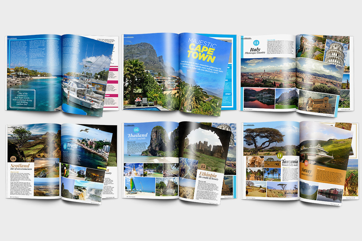 Indesign Travel Magazine Template, a Magazine Template by Red Cactus ...