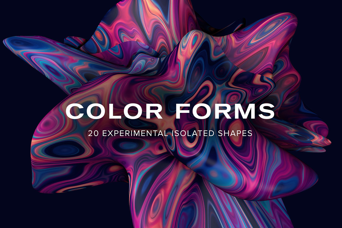 Color Forms: 20 Experimental Shapes, a Texture Graphic by Chroma Supply