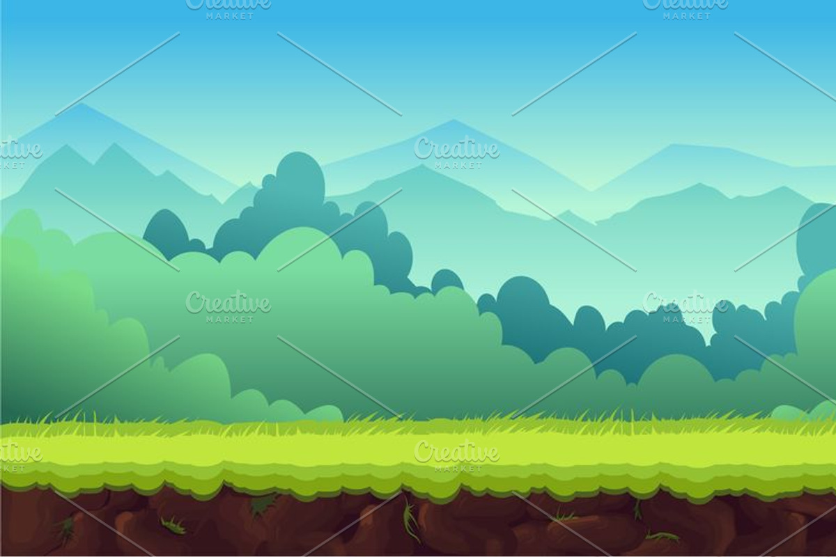 Cartoon Game Background, a Background Graphic by 2dvillShop