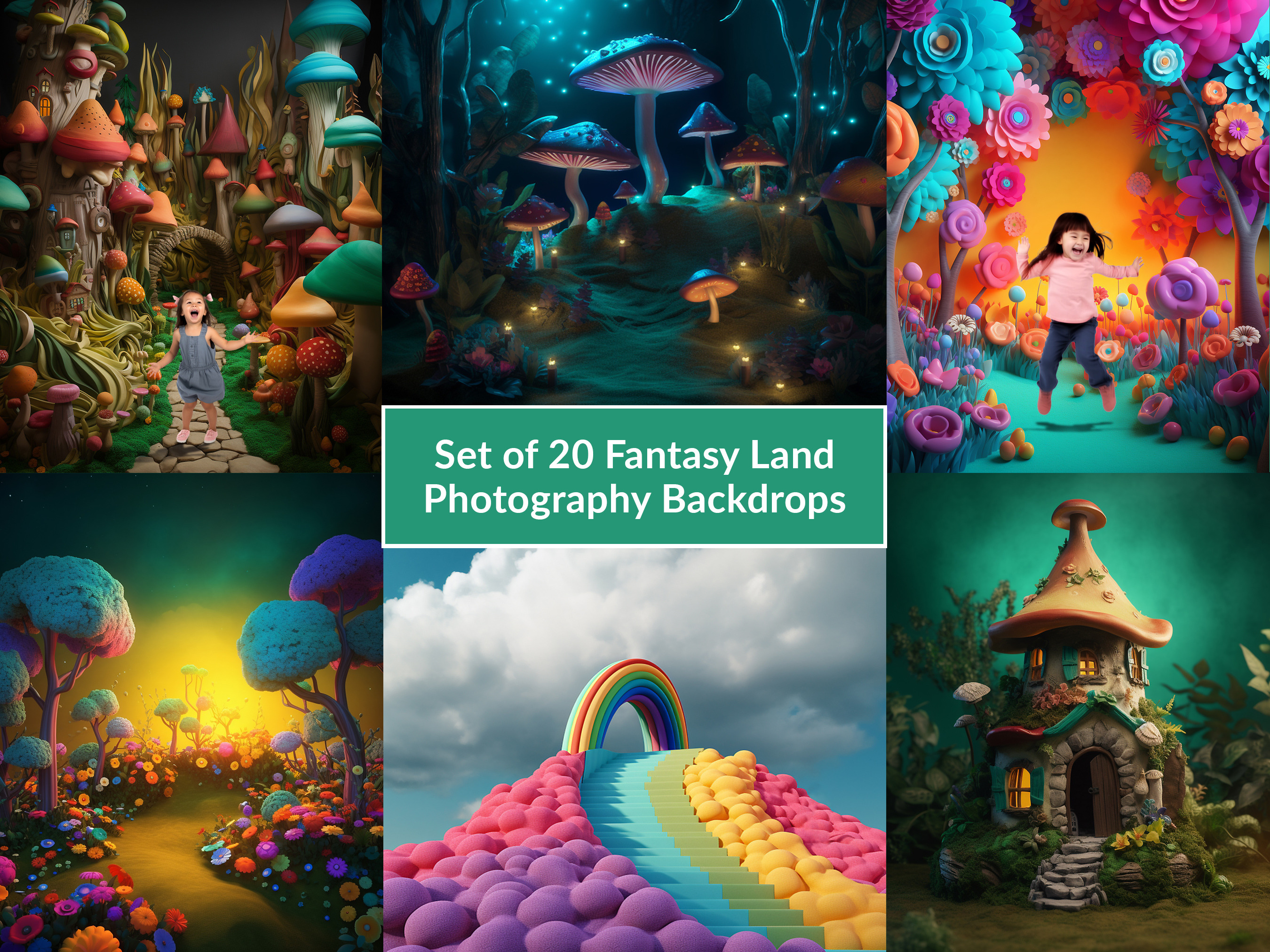 20 Magical Fantasy Land Backdrops, a Background Graphic by Love ...