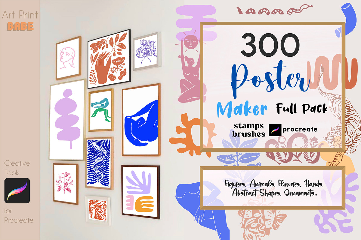 Poster Maker Stamp Brush Digital Art