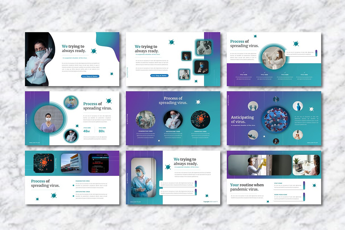 Covid-19 Virus - Medical PowerPoint, a Presentation Template by Dhabee ...
