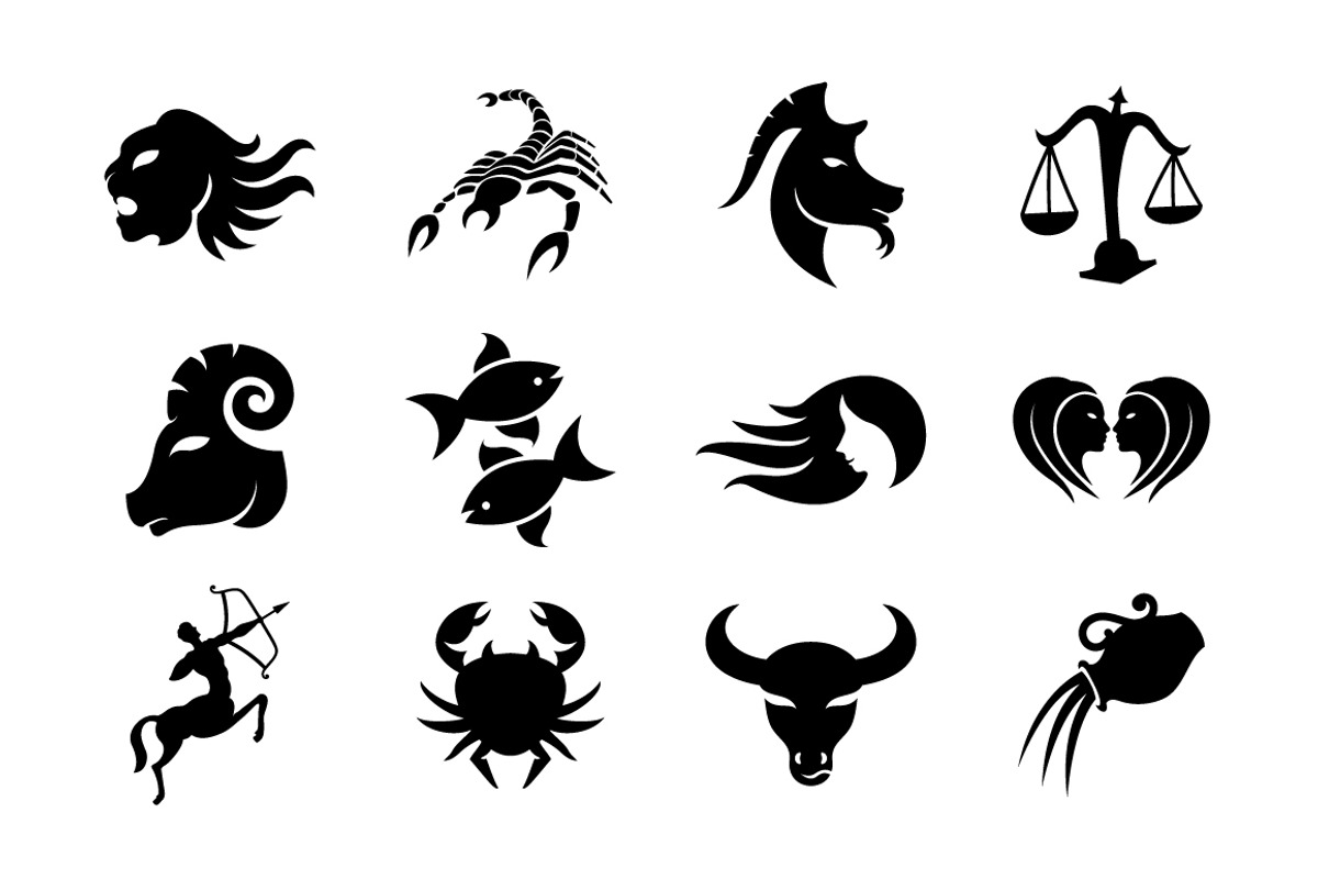 Trible Zodiac Signs Vector Icon Set, an Icon by VecRas