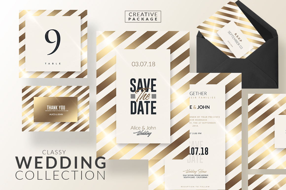 Classy Wedding Collection, a Card Template by Rome B Creation