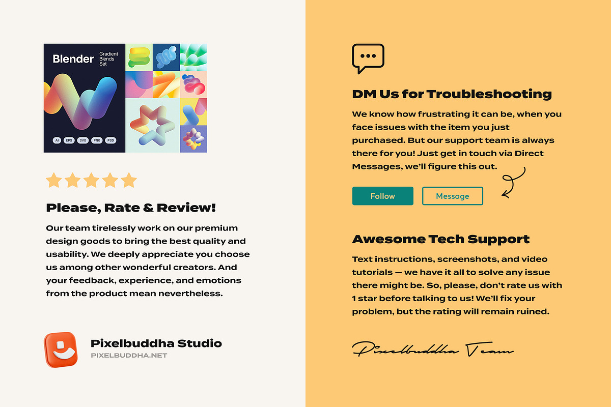 Blender: Gradient Blends Collection, an Object Graphic by pixelbuddha.net