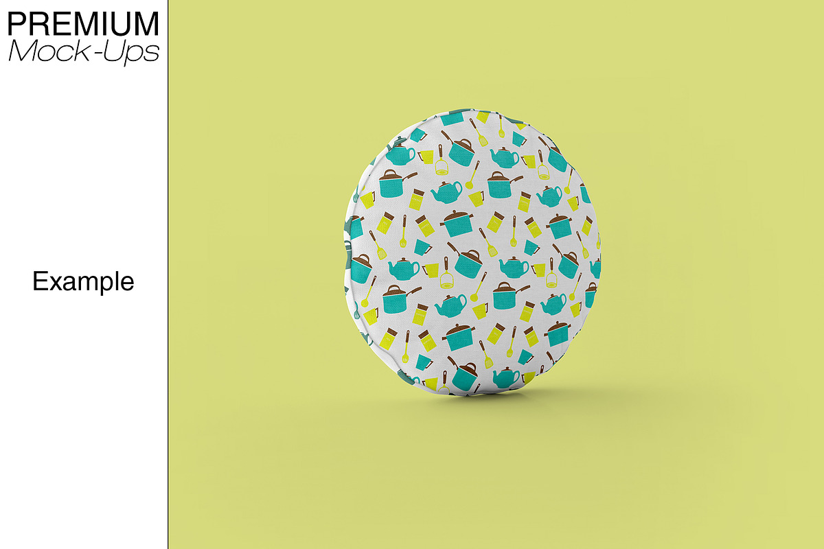 Round Pillow Mockup, a Product Mockup by mock-ups