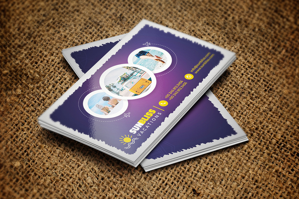 Tour and Travel Business Card, a Business Card Template by GraphicsEgg