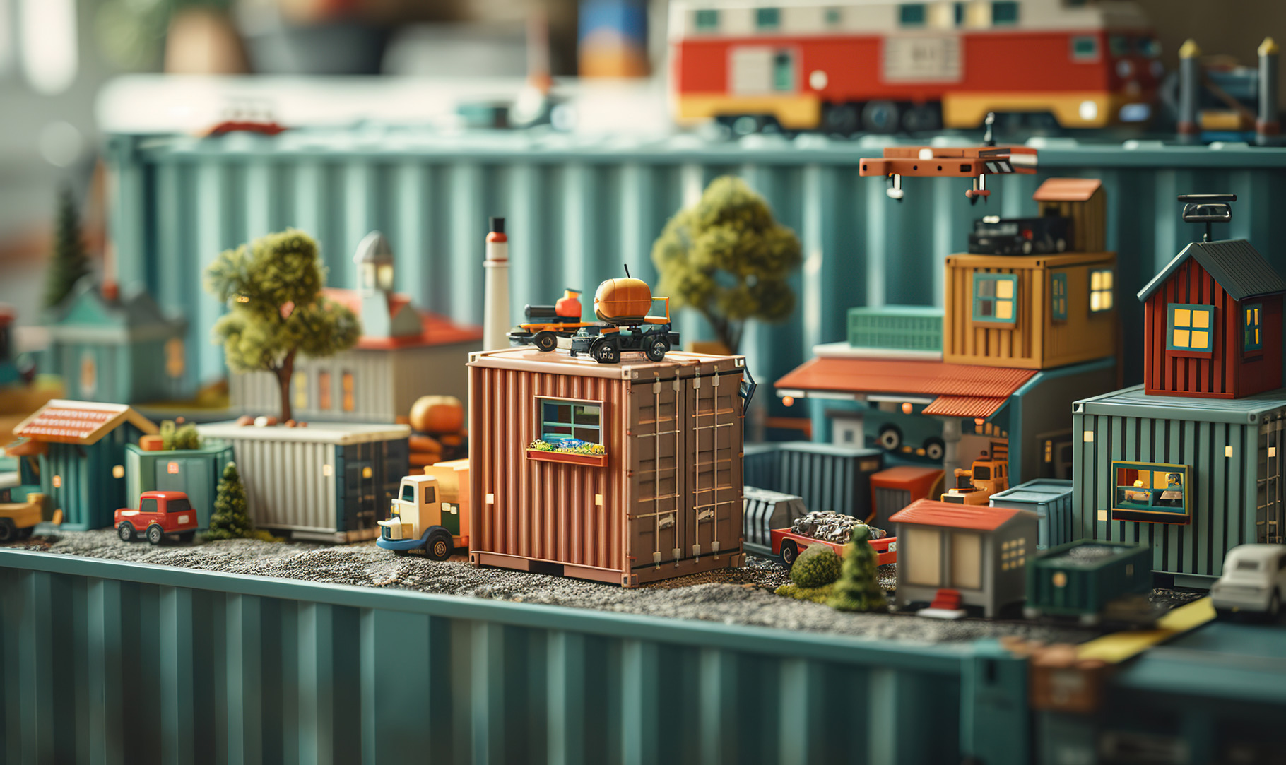 Cutaway view of a shipping container, a Photo by LOGOCREATIVE