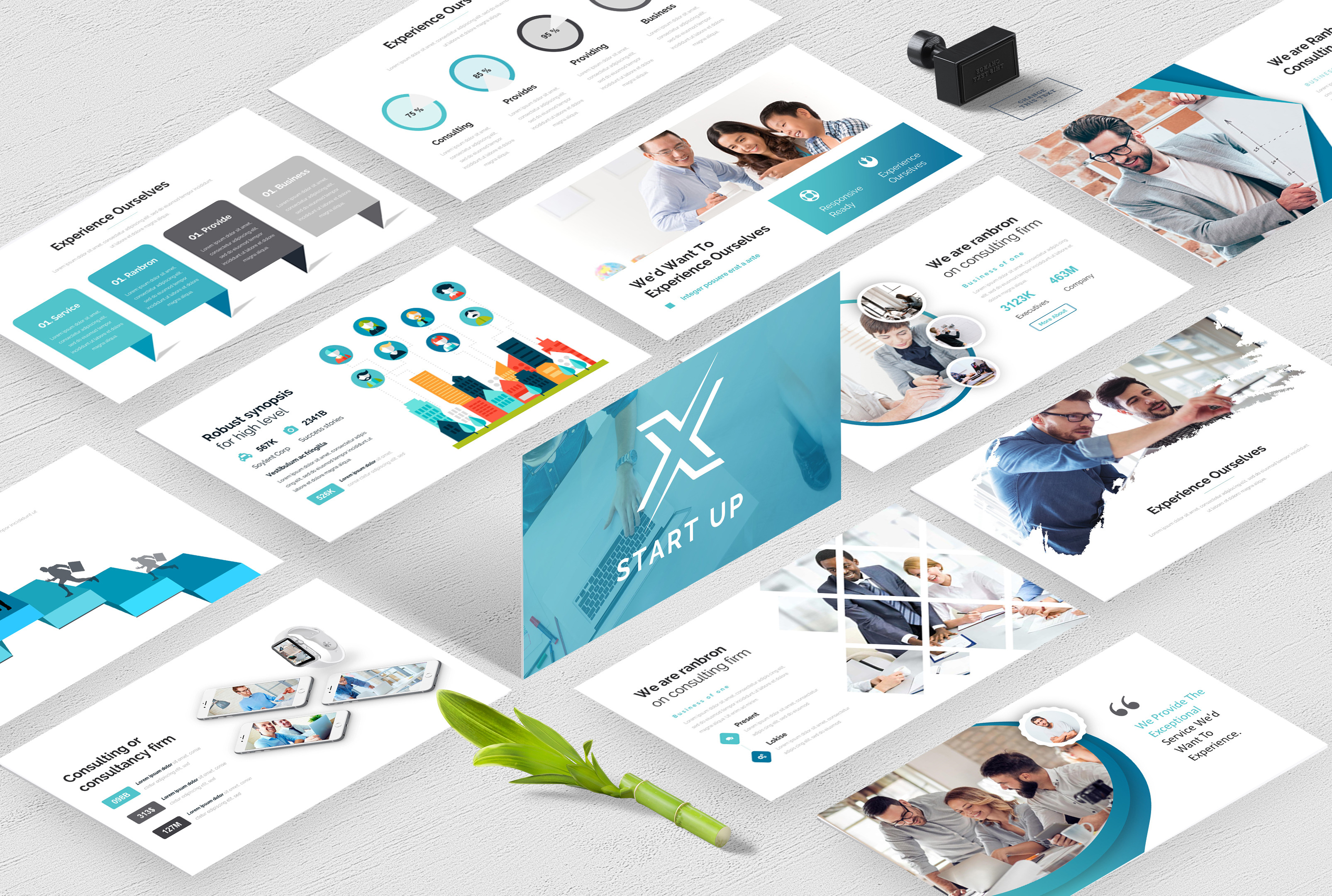 Startup X Pitch Deck Powerpoint, a Presentation Template by One Percent ...