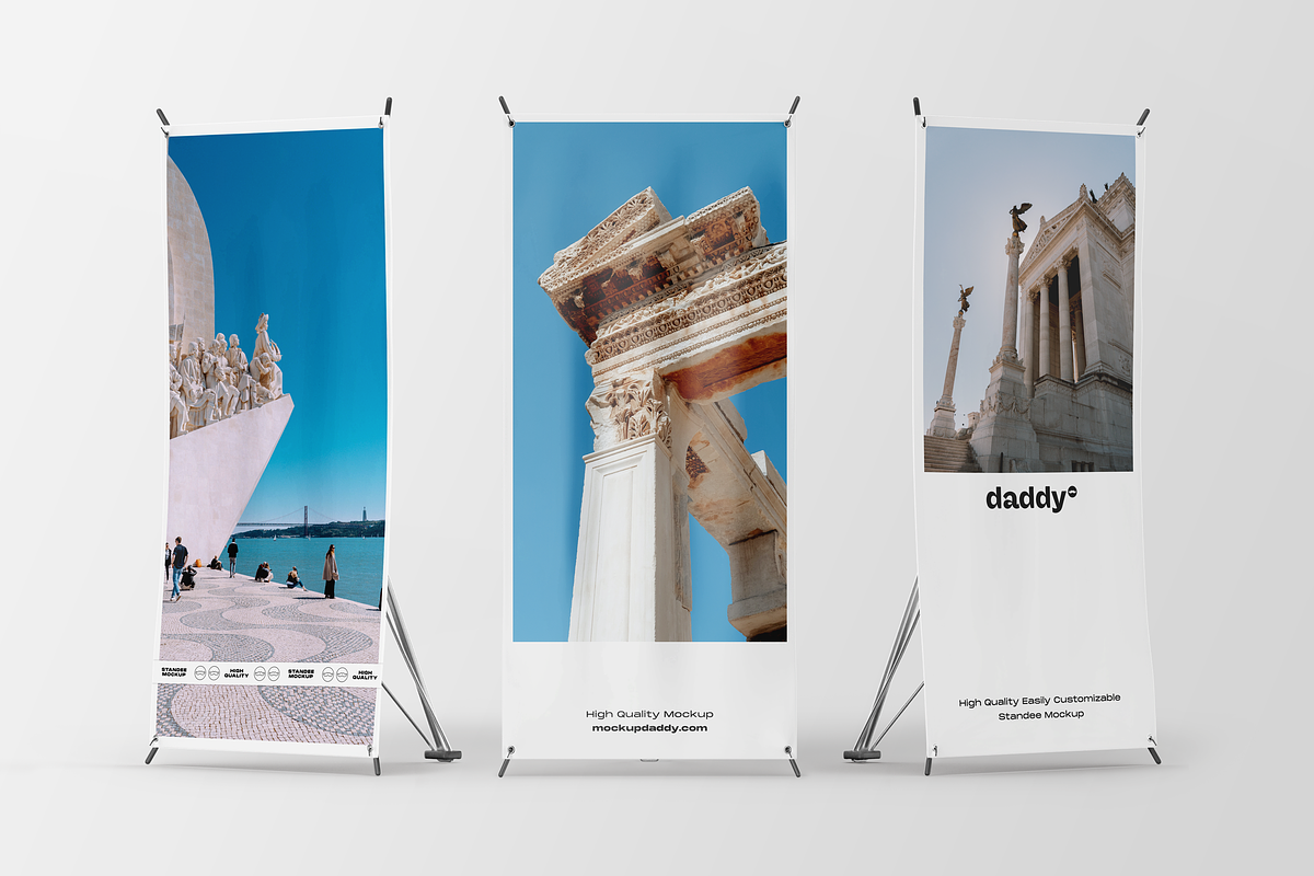 x Standee Banner Mockup, a Print Template by Mockupdaddy