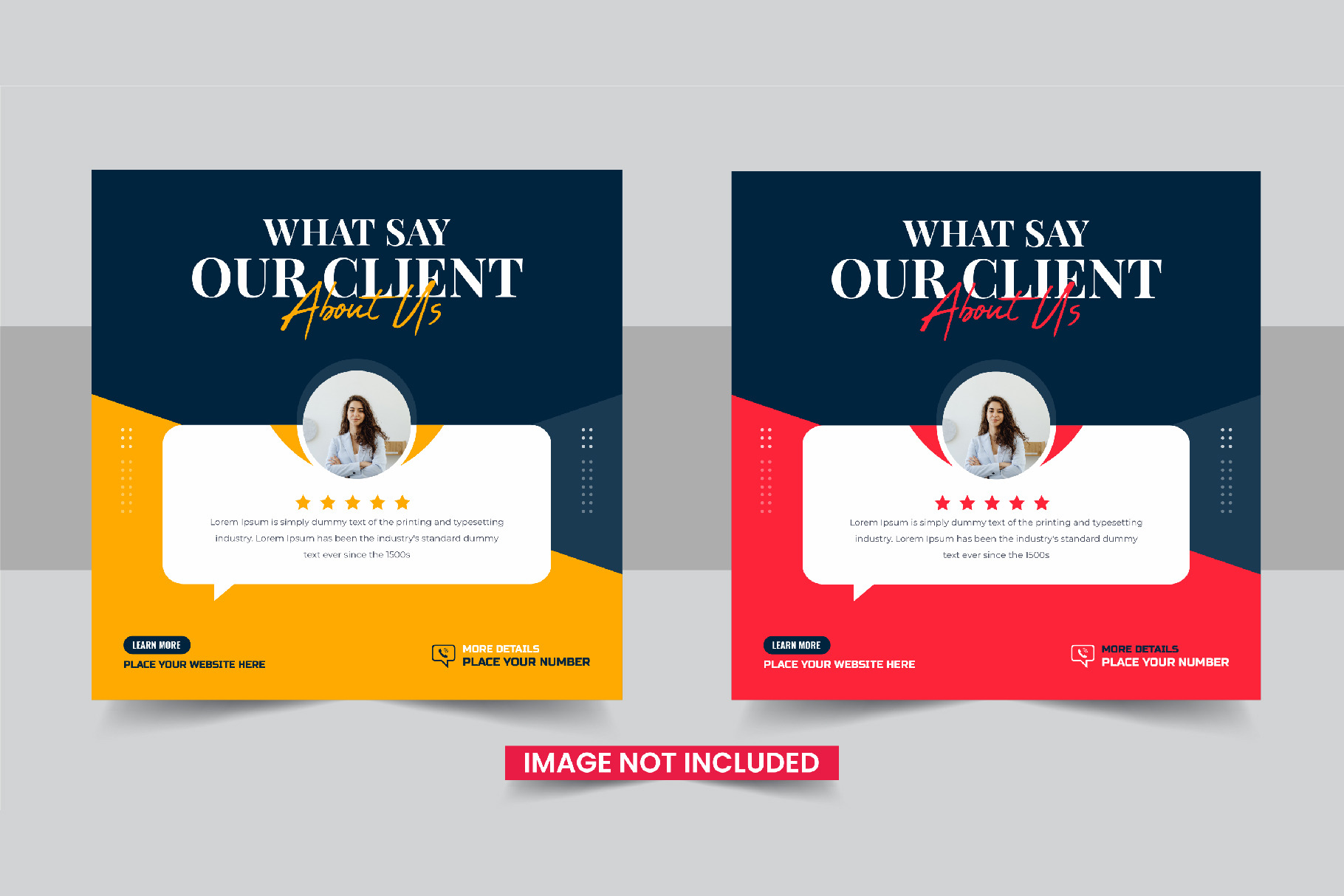 Customer review social media post | Creative Market